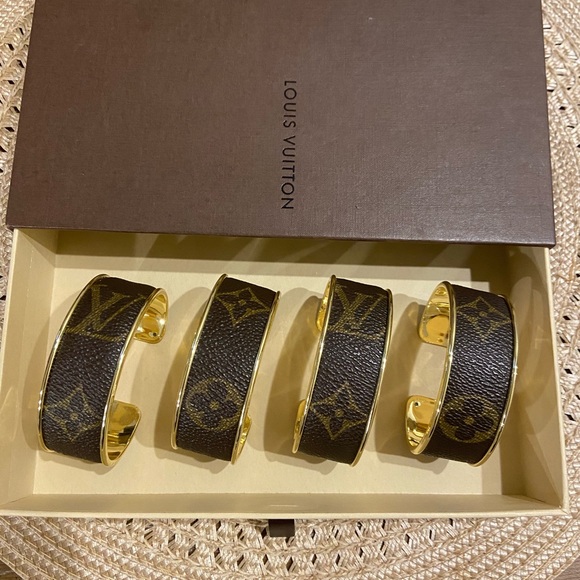 Louis Vuitton | Jewelry | Authentic Louis Vuitton Canvas Open Bangle ...